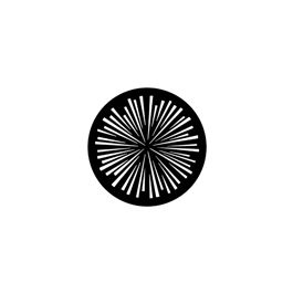 Standard Steel Gobo #77751 - Radial Lines - Size E (37.5mm)